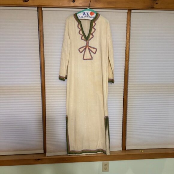 Dresses | Embroidered Eastern Mediterranean Style Dressgown Beige ...
